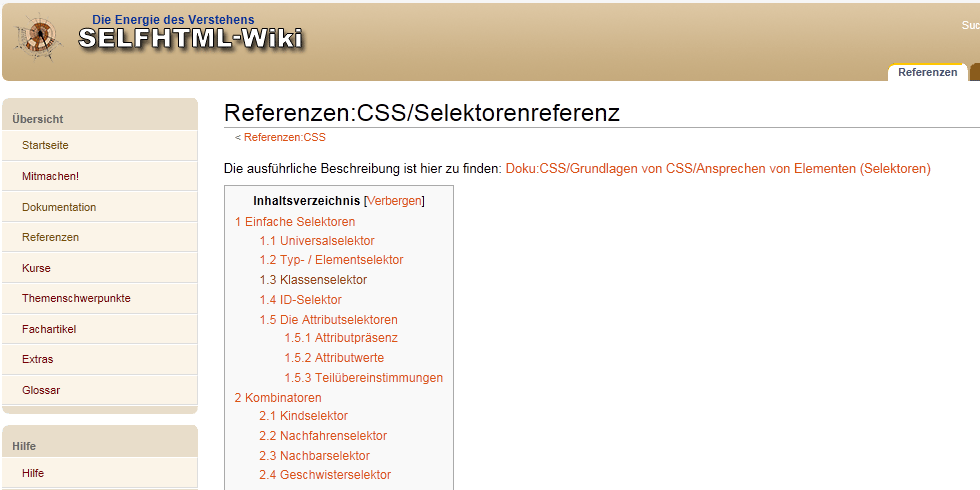 HTML und CSS: Dokus und Referenzen – perun.net