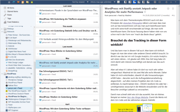 Feedbro im Browser = mehr Lust auf RSS – perun.net
