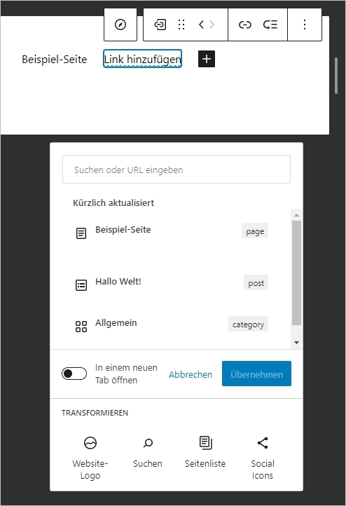 WordPress: Button ins Navigationsmenü integrieren – perun.net