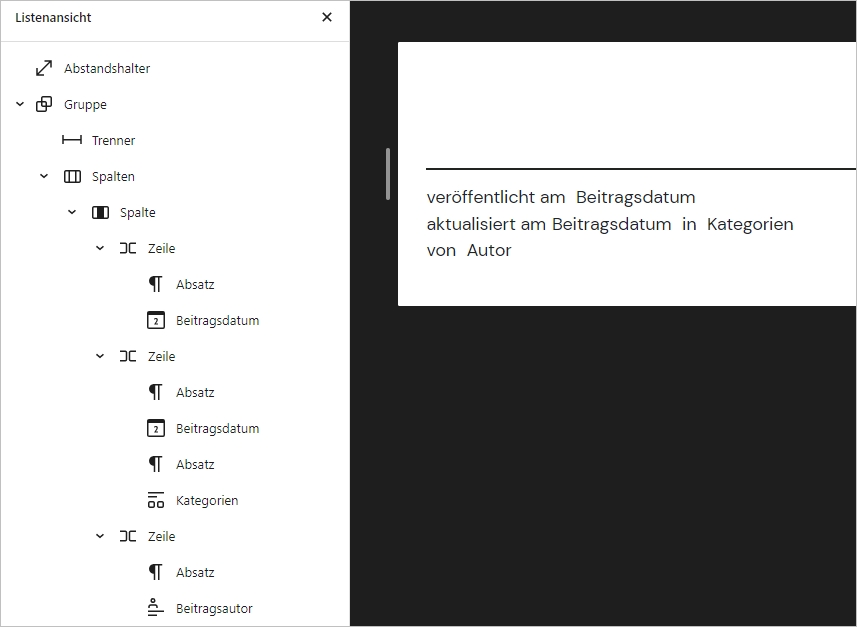 Datum der letzten Bearbeitung in einem Block-Theme anzeigen – perun.net