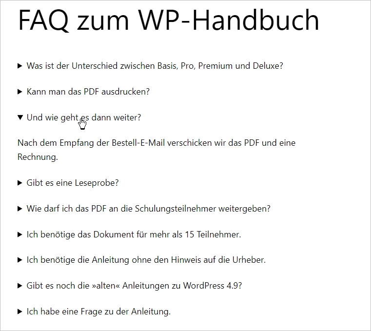 WordPress: Der neue Details-Block im Detail – perun.net